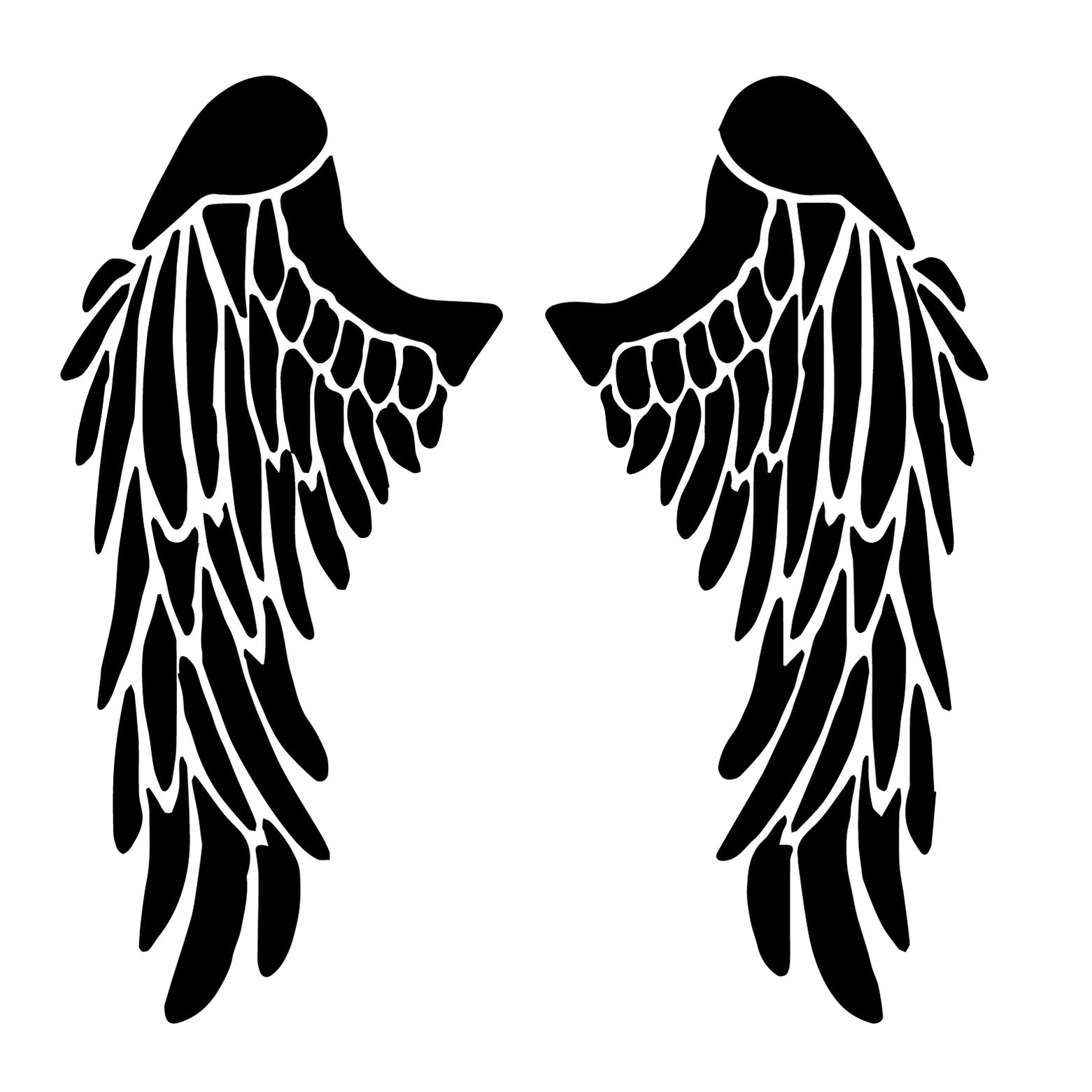 Wings2 - High Quality 10 Mil Mylar - Reusable Stencil Pattern — Go Stencil