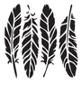 Feathers - 10 Mil Clear Mylar - Reusable Stencil Pattern — Go Stencil