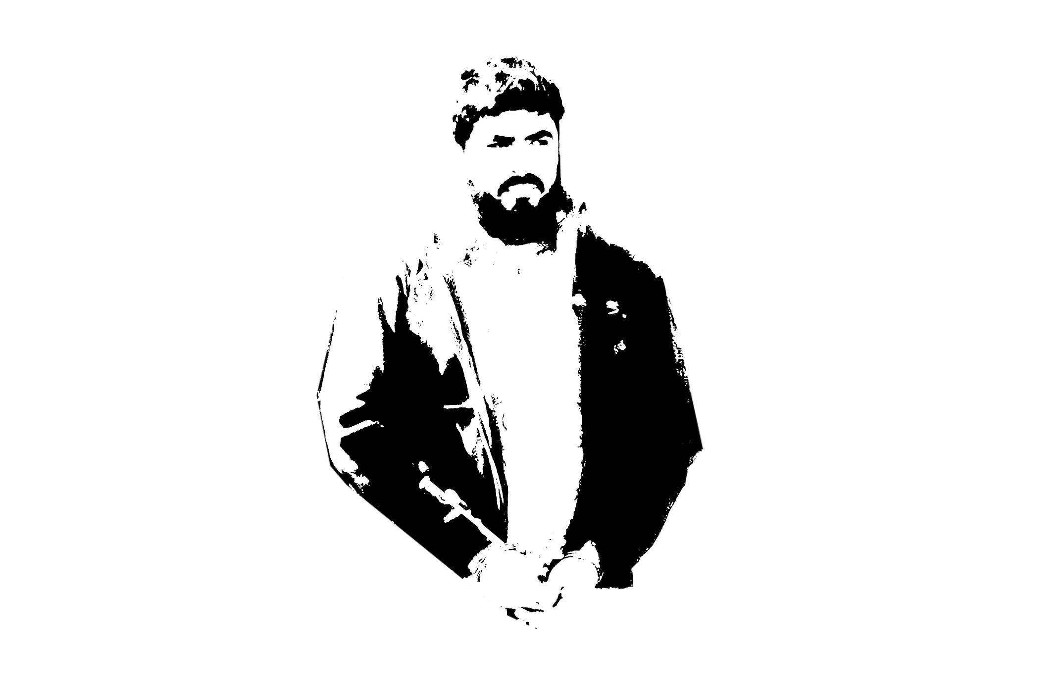 Man Stencil and text — Go Stencil