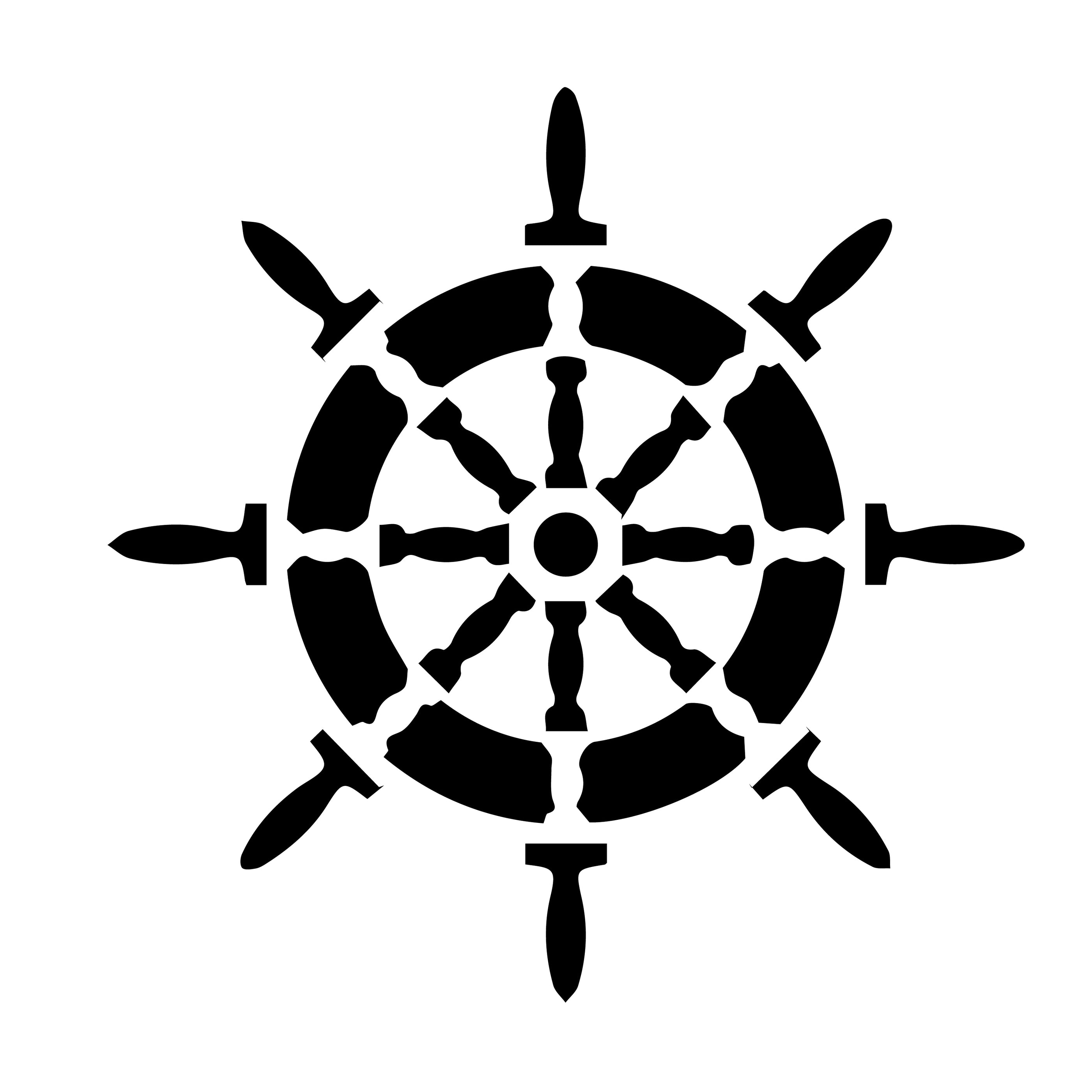 Ship Wheel - 10 Mil Clear Mylar - Reusable Stencil Pattern — Go Stencil