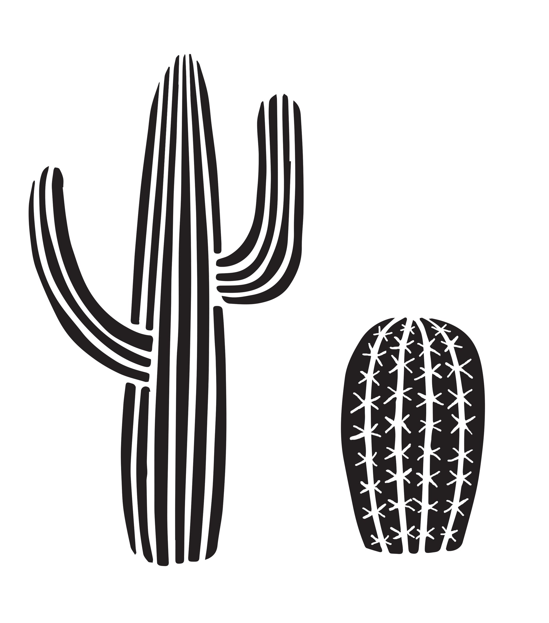Cacti - 10 Mil Clear Mylar - Reusable Stencil Pattern — Go Stencil